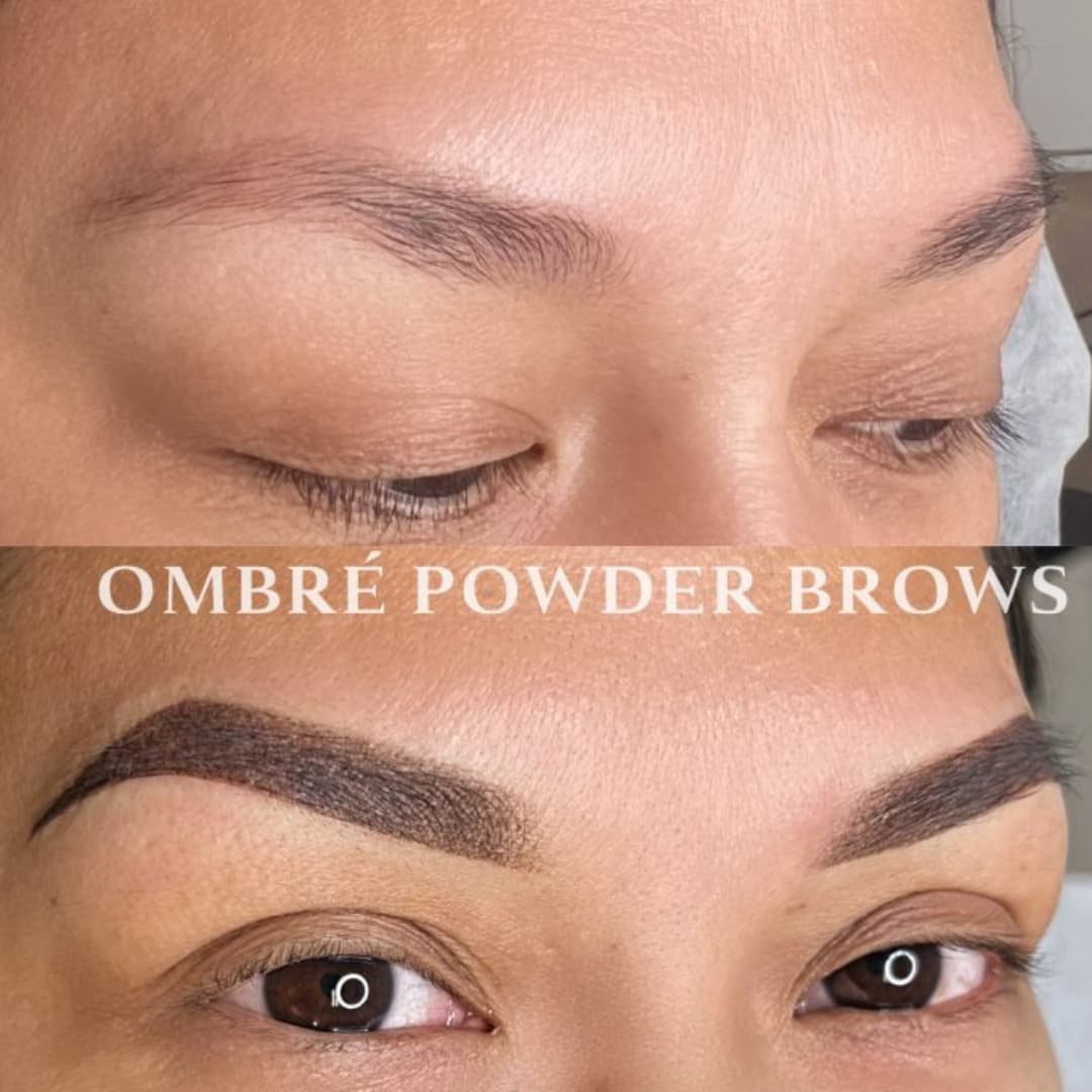 Ombre Powder Brows Before And After (Real Results) Ombre Powder Brows Before And After (Real Results)