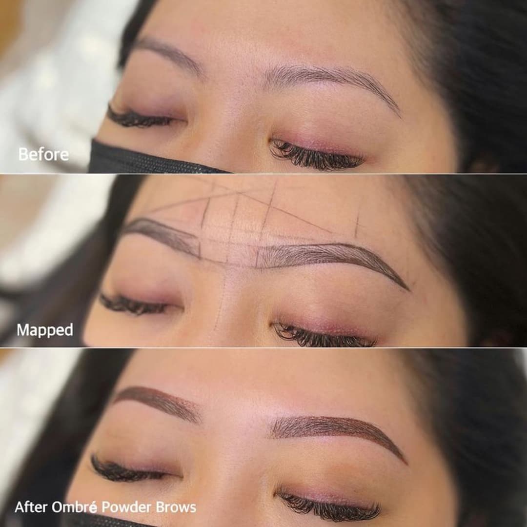 Ombre Powder Brows Before And After (Real Results)
