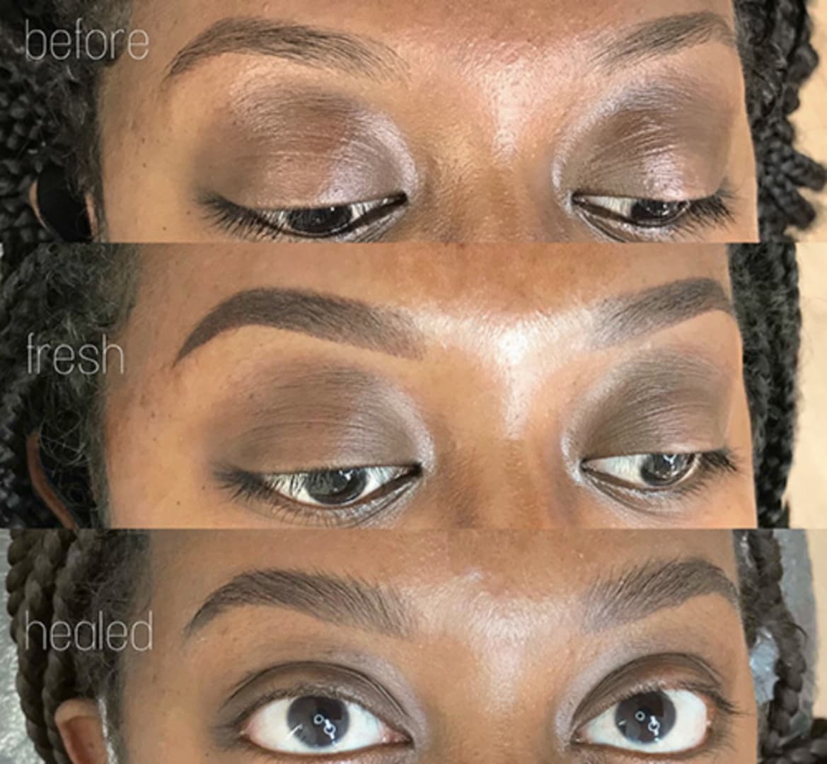 Ombre Powder Brows Before And After (Real Results)