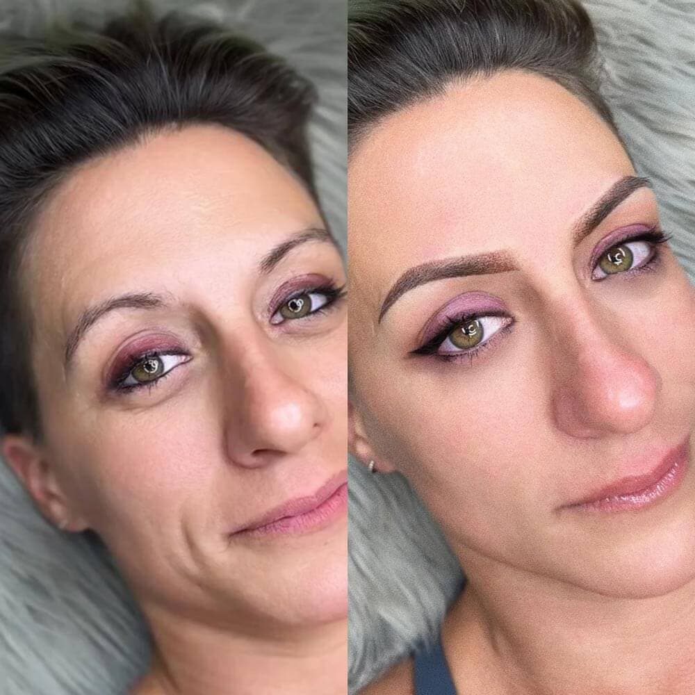 Ombre Powder Brows Before And After (Real Results)